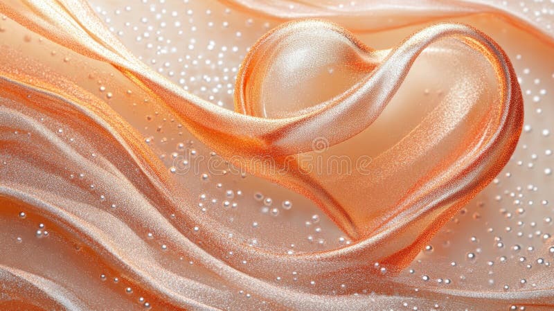 Elegant Gold and Orange Fabric Heart Texture Stock Illustration ...