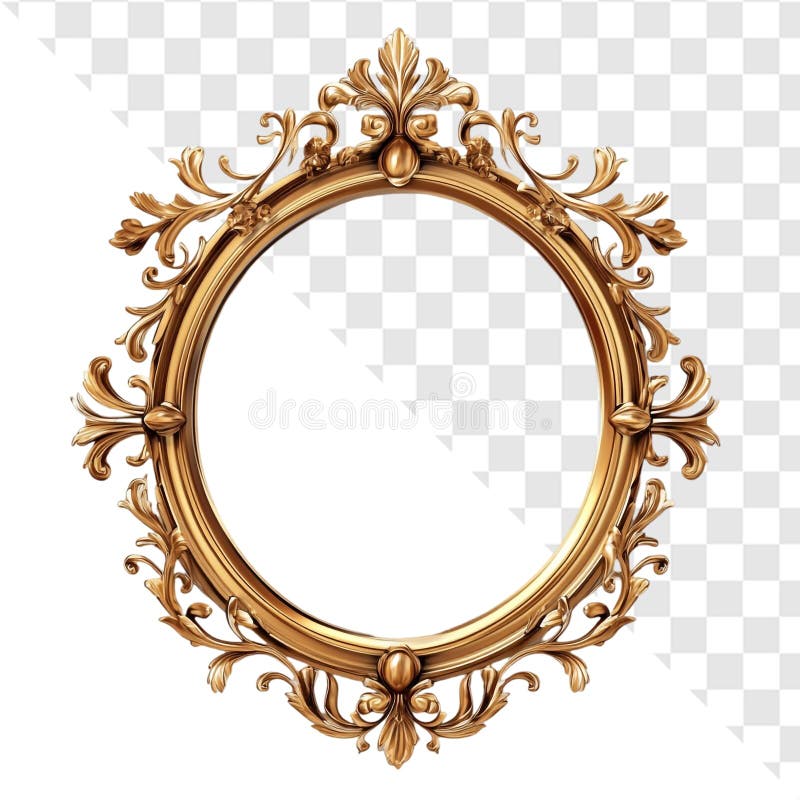 Elegant Gold Ornate Oval Frame Perfect for Design Projects Stock ...