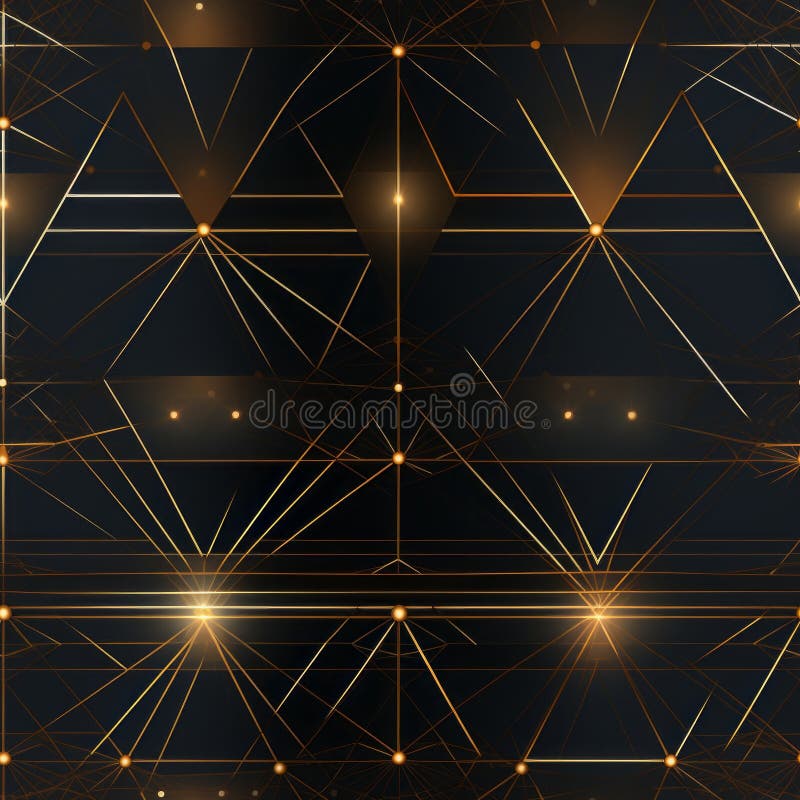 Elegant Gold Pattern Vectors with Abstract Geometric Shapes on Black ...