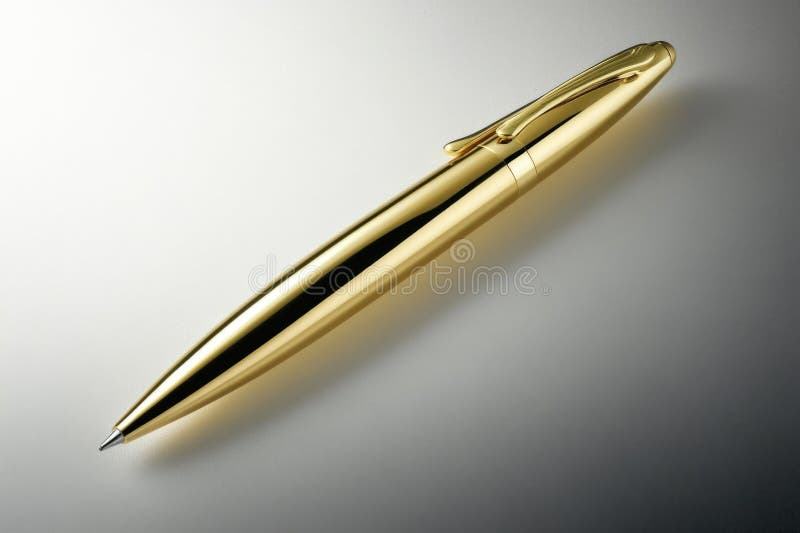 Elegant Gold Pen on Smooth Gradient Background with Sleek Design and ...