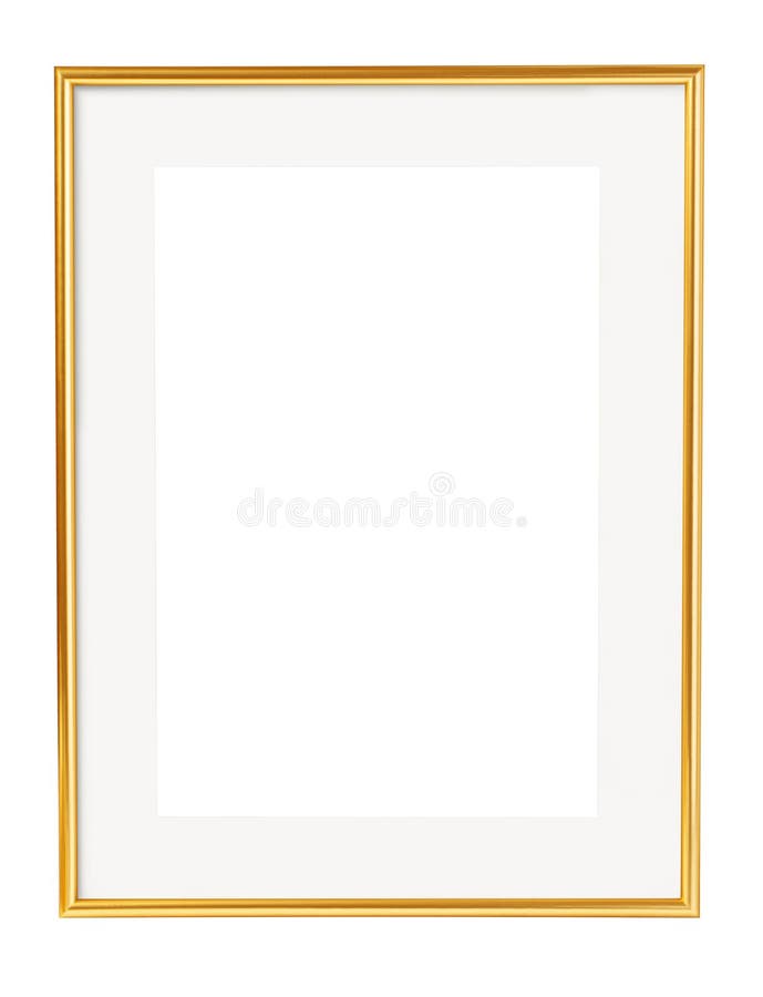 Elegant Gold Picture Frame on Transparent Background Stock Illustration ...