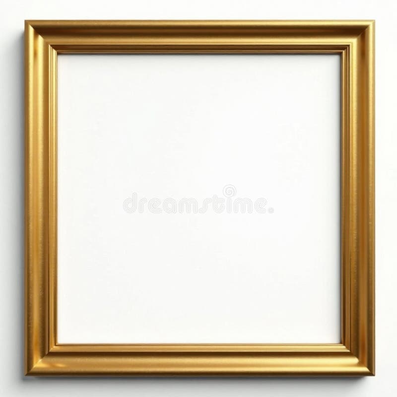 Elegant Gold Rectangle Frame Isolated on White , Geometric, Border ...