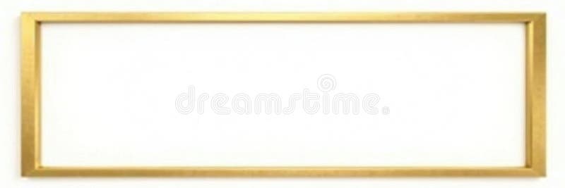 Elegant Gold Rectangle Frame Isolated on White , Golden Border, Gold ...