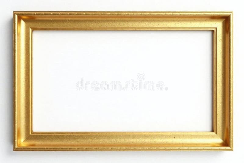 Elegant Gold Rectangle Frame Isolated on White , Photo Frame, Ornate ...
