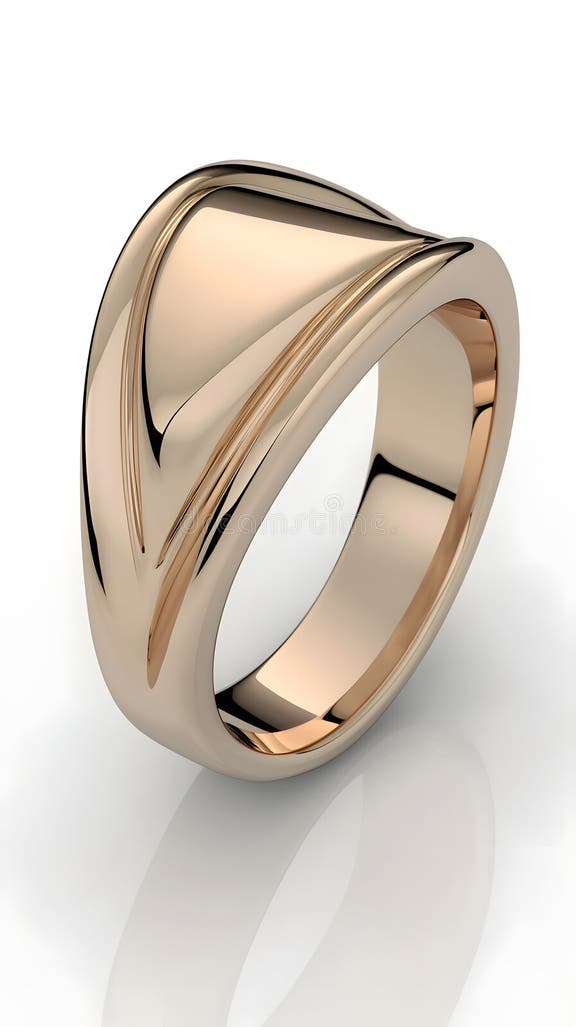 Elegant Gold Ring with a Sleek Design Stock Illustration - Illustration ...