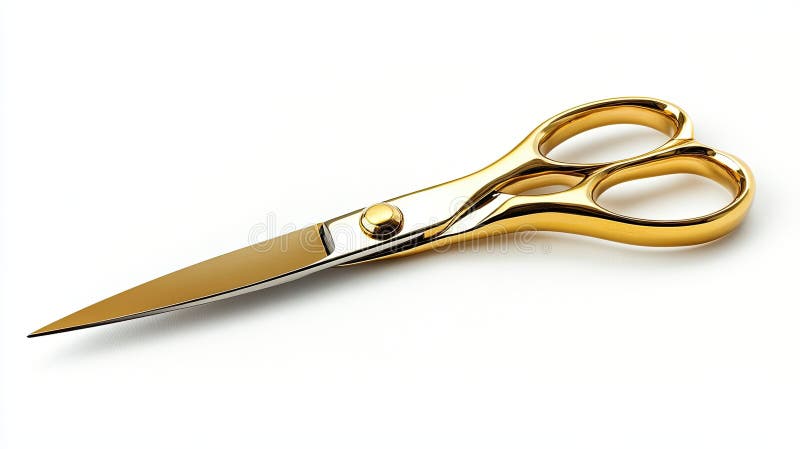 Elegant Gold Scissors on a White Background for Crafting Stock ...