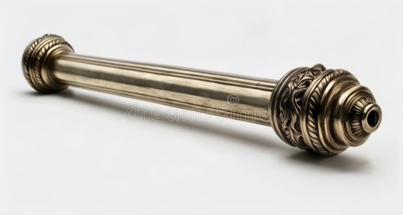 Elegant Gold-toned Metal Handle with Intricate Design Stock ...