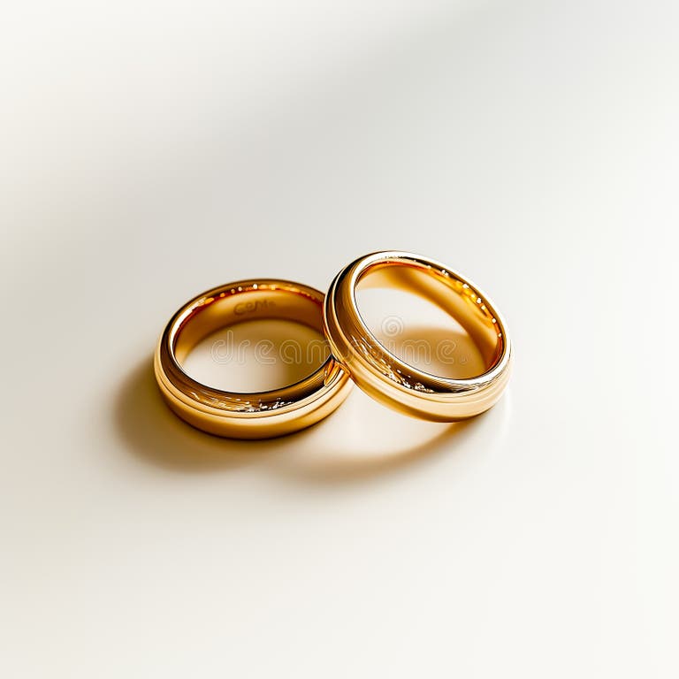 Elegant Gold Wedding Rings Symbolizing Love and Commitment Stock Image ...