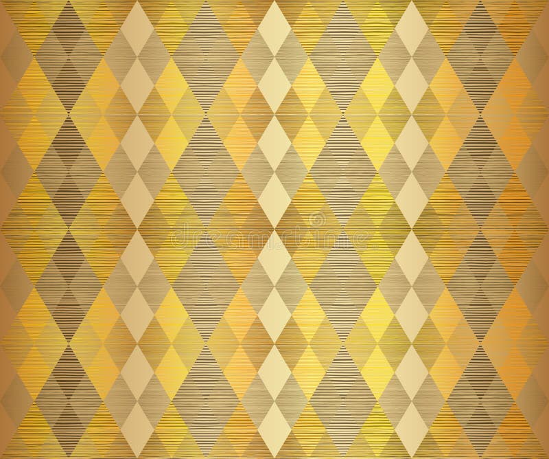 Elegant Gold and Yellow Rhombus Geometric Seamless Pattern Design Stock ...