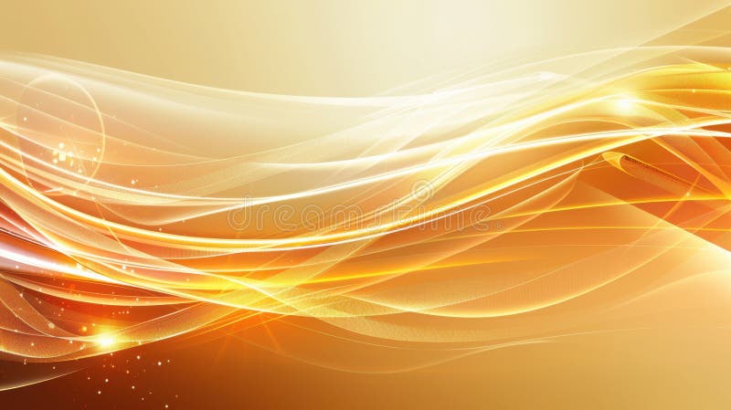Elegant Golden Abstract Light Wave Background Design Stock Photo ...