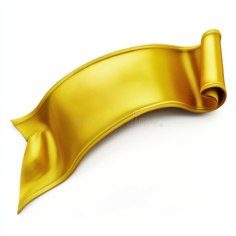Elegant Golden Banner with Smooth Silklike Surface for Design Stock ...