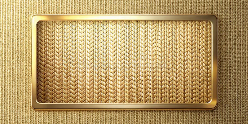 Elegant Golden Braid Pattern within a Gilded Frame on a Textured ...