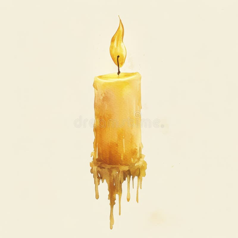 Elegant Golden Candlestick with a Lit Candle on White Background Stock ...