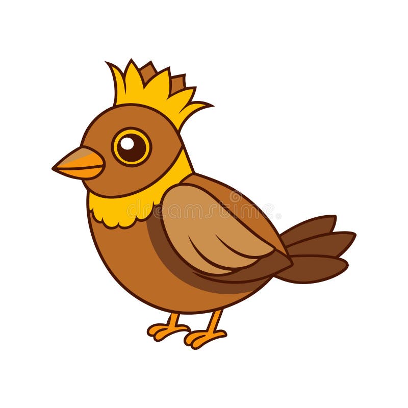 Elegant Golden-crowned Sparrow Bird Vector Stock Illustration ...