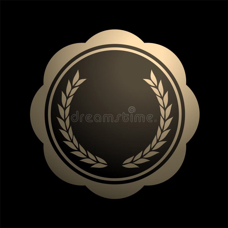 Elegant golden emblem stock vector. Illustration of gold - 92342122