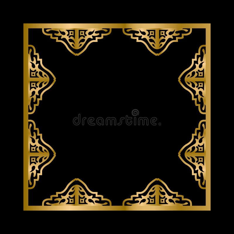 Elegant Golden Frame Art Decorative Design Stock Vector - Illustration ...