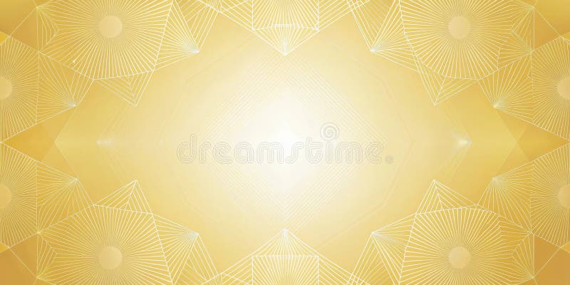 Elegant Golden Geometric Abstract Background Design with Radial and ...