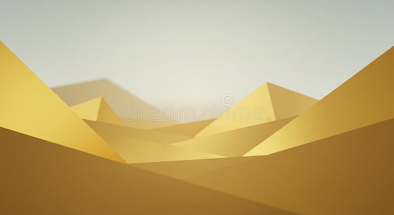 Elegant Golden Geometric Hills Symbolizing Wealth and Prosperity ...