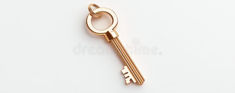 Elegant Golden Key Unlocking Concept for Security and Access Stock ...