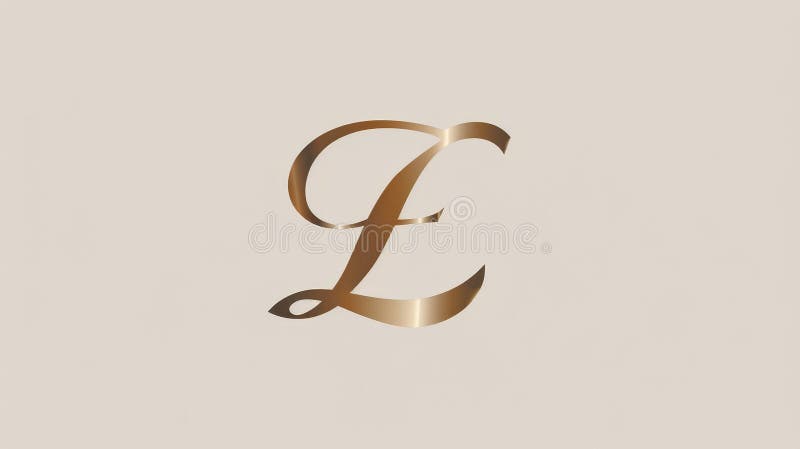 Elegant Golden Letter L Graphic Stock Illustration - Illustration of ...