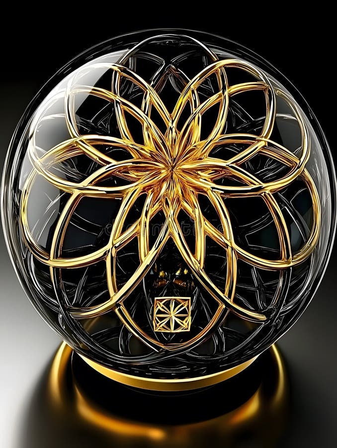 Elegant Golden Orb Intricate Design Stock Photos - Free & Royalty-Free ...