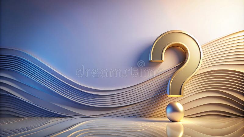Elegant Golden Question Mark on Abstract Wave Background. Generative AI ...