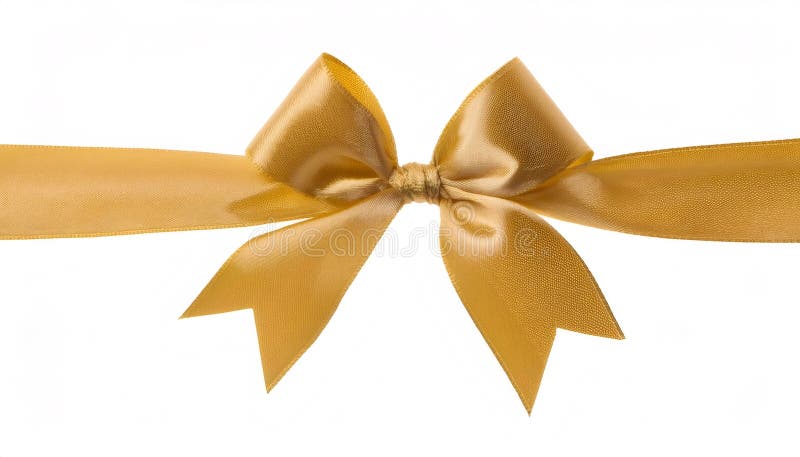 Elegant Golden Ribbon Bow Adding a Touch of Sophistication and ...