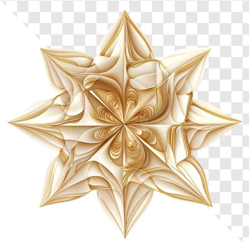 Elegant Golden Star Design a Swirling Cream and Gold Abstract Artwork ...