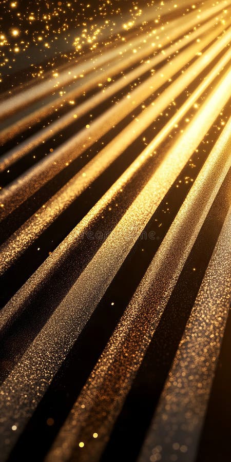 Elegant Golden Stripes with Sparkles and Rays of Light Texture Stock ...
