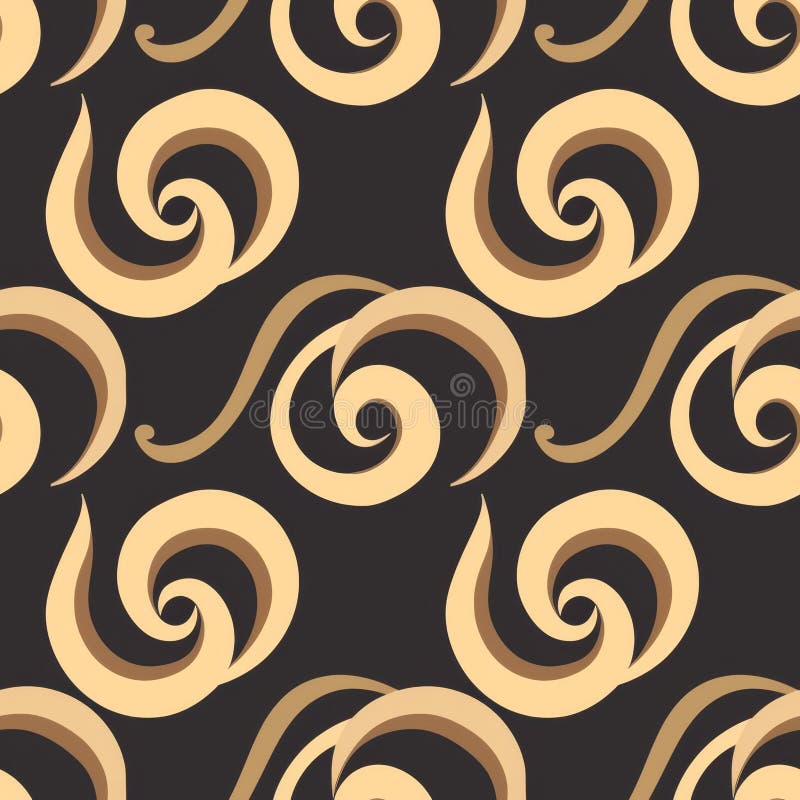 Elegant Golden Swirls Pattern on Dark Background for Classy Design ...