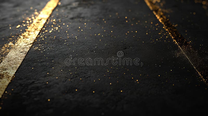Elegant Golden Texture on Matte Black Background with Subtle Sparkle ...