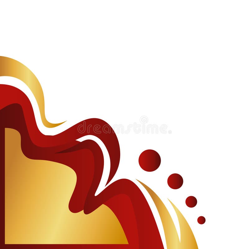 Elegant Abstract Golden Wavy Decoration Corner Stock Vector ...