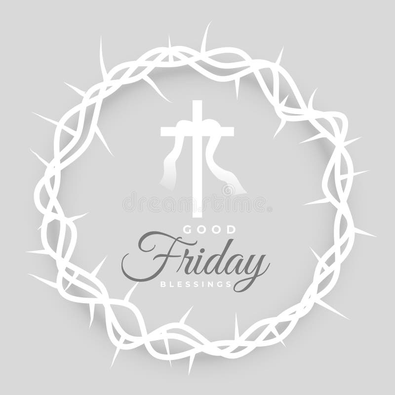 Elegant Good Friday Blessing Background with Crown Design Stock Vector ...