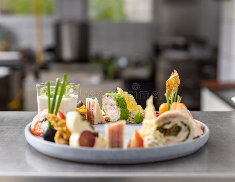 Elegant Gourmet Restaurant Starter Plate Stock Photo - Image of banquet ...