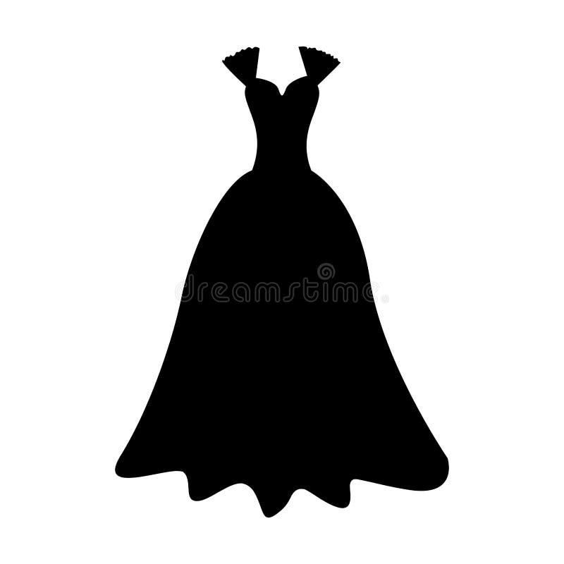 Elegant gown icon image stock vector. Illustration of female - 80398029