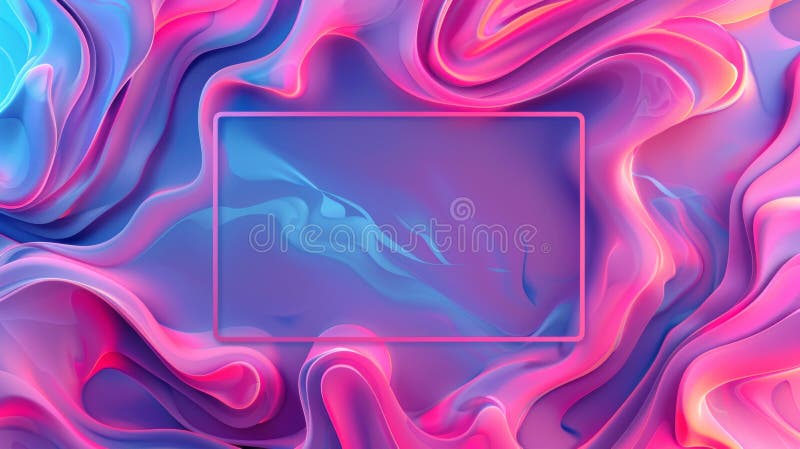 Elegant Gradient Pattern with Fluid Shapes and an Open Path Frame Stock ...