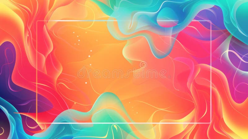 Elegant Gradient Pattern with Fluid Shapes and an Open Path Frame Stock ...
