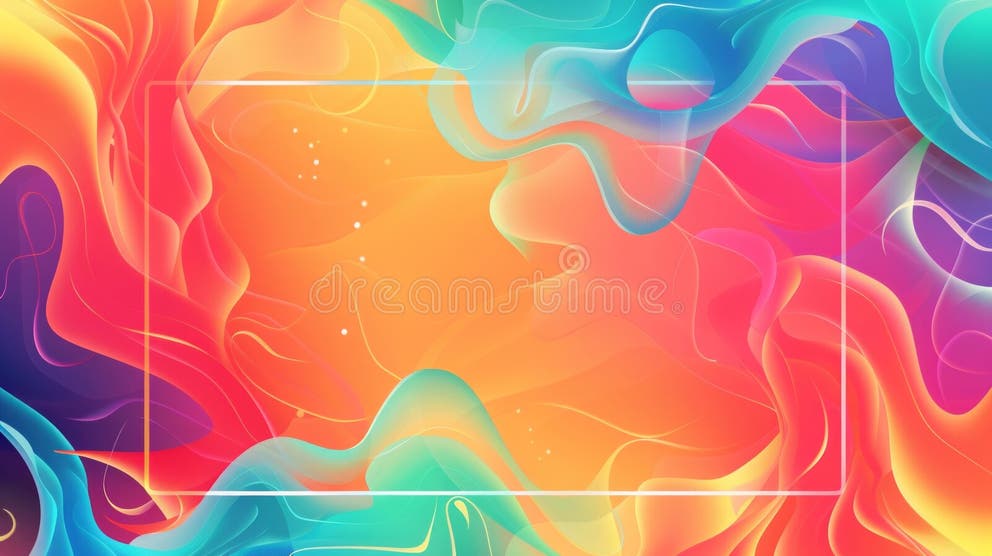 Elegant Gradient Pattern with Fluid Shapes and an Open Path Frame Stock ...