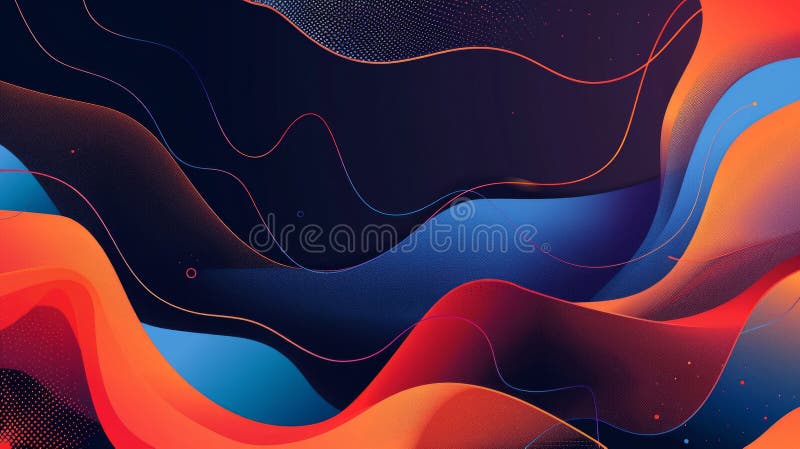 Elegant Gradient Pattern with Fluid Shapes and an Open Path Frame Stock ...