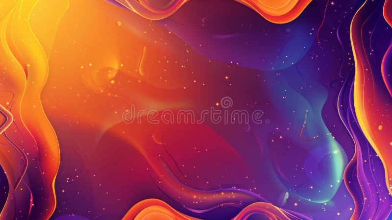 Elegant Gradient Pattern with Fluid Shapes and an Open Path Frame Stock ...