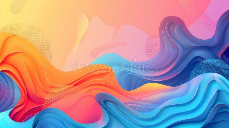 Elegant Gradient Pattern with Fluid Shapes and an Open Path Frame Stock ...