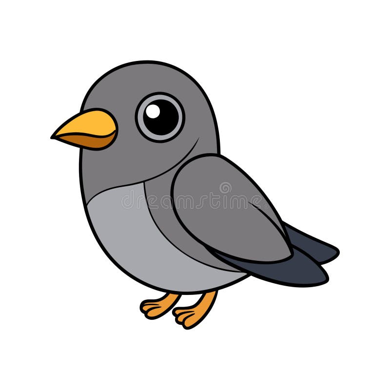 Elegant Gray-cheeked Thrush Bird Vector Stock Illustration ...