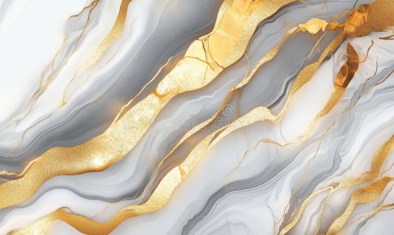 Elegant Gray and Gold Marble Texture with Flowing Patterns and ...
