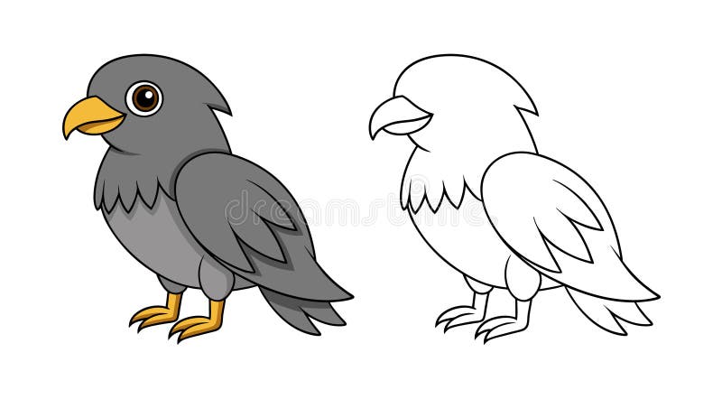 Elegant Gray Hawk Bird Vector Stock Vector - Illustration of purple ...