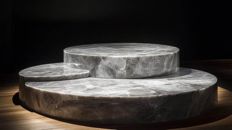 Elegant Gray Marble Two Tiered Display Stand Stock Illustration ...