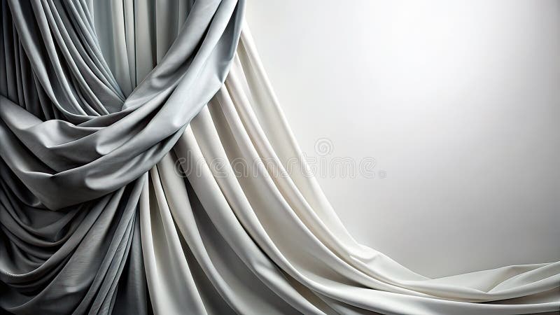 Elegant Gray and White Abstract Fabric Drape a Modern Design Element ...