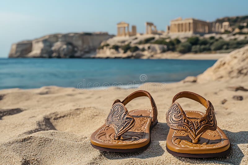 Elegant Greek Leather Sandals with Hand-Tooled Craftsmanship and Unique ...