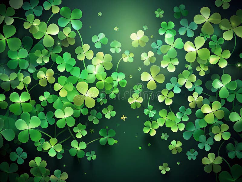 Elegant Green Clover Leaf Pattern: a Sophisticated Low-Light Design for ...