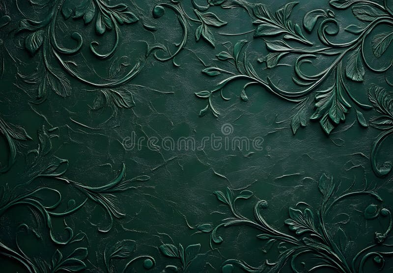 Elegant Green Floral Pattern Background Stock Illustration ...