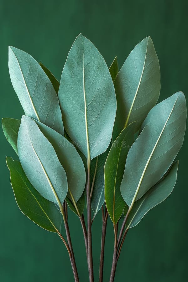 Elegant Green Leaf Cluster a Study in Subtle Hues and Natural Textures ...